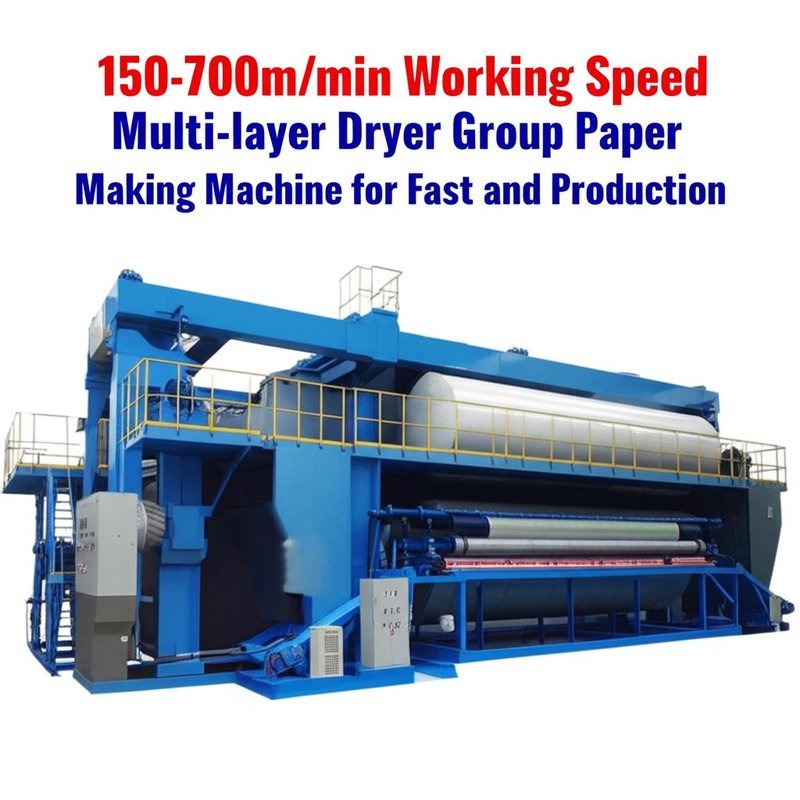 150-700m/min Working Speed Multi-layer Dryer Group Paper Making Machine ...